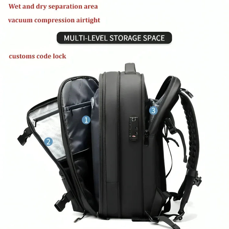 Travel Vacuum Backpack Expanded | Expandable Bag with Compression ...
